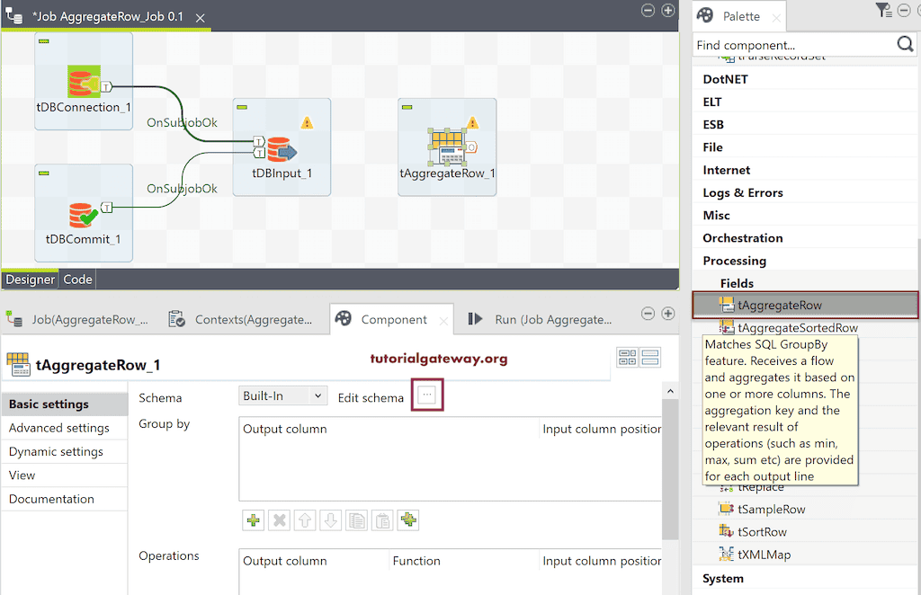 Talend Aggregate Row 6649