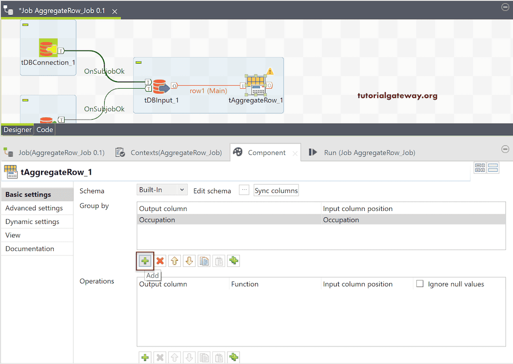 Talend Aggregate Row Talend Aggregate Row