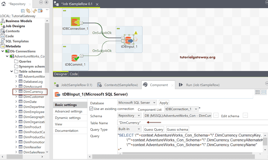 Talend Sample Row Talend Sample Row