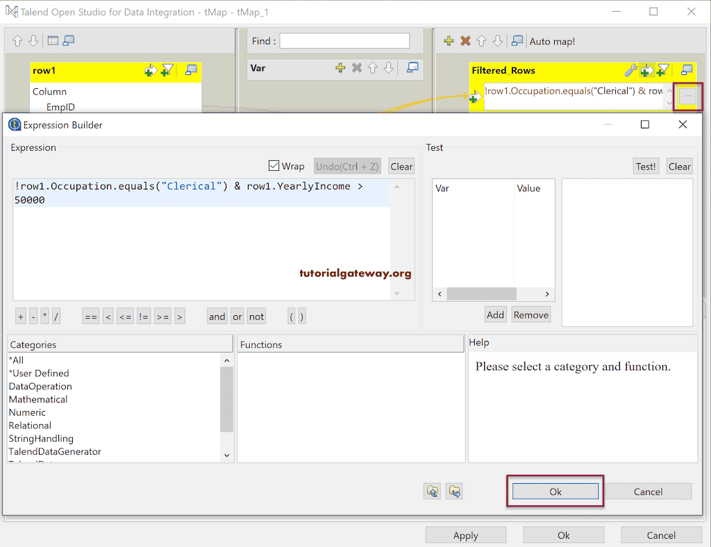 Talend tMap filter rows Talend tMap filter rows