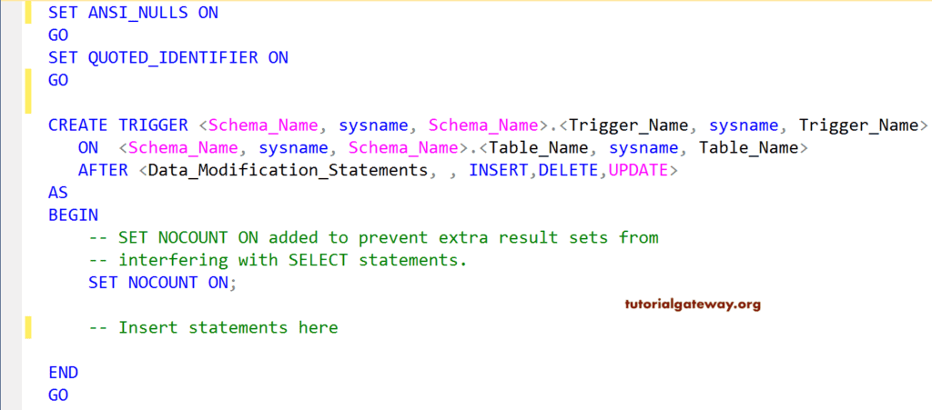 Types Of Triggers In SQL Server