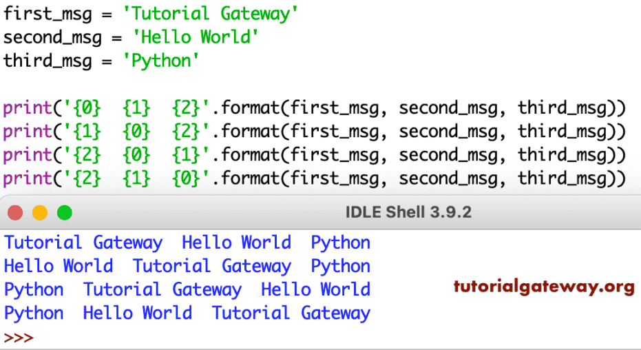 Python Format String Function